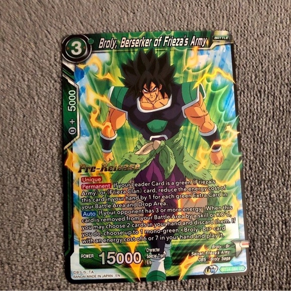 Other | Dragon Ball Super Cross Spirits Broly Pre Release | Poshmark